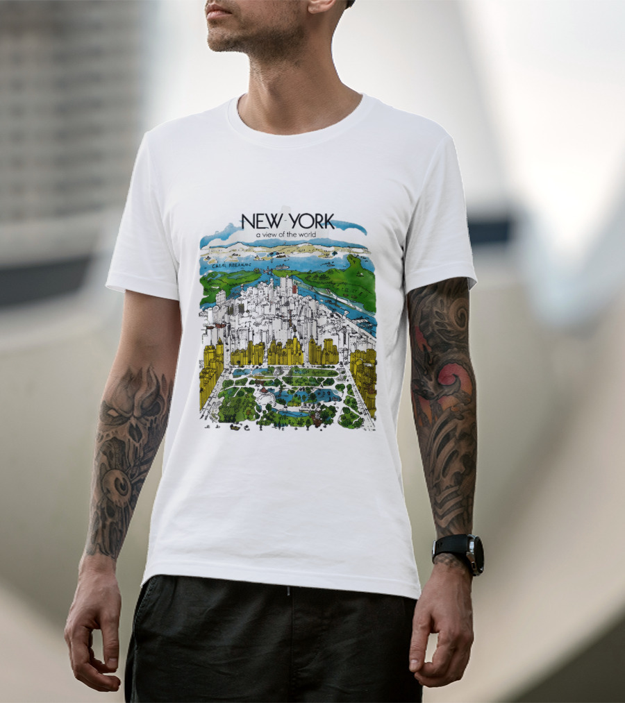 New York A View Of The World Carla Safernac T-Shirt