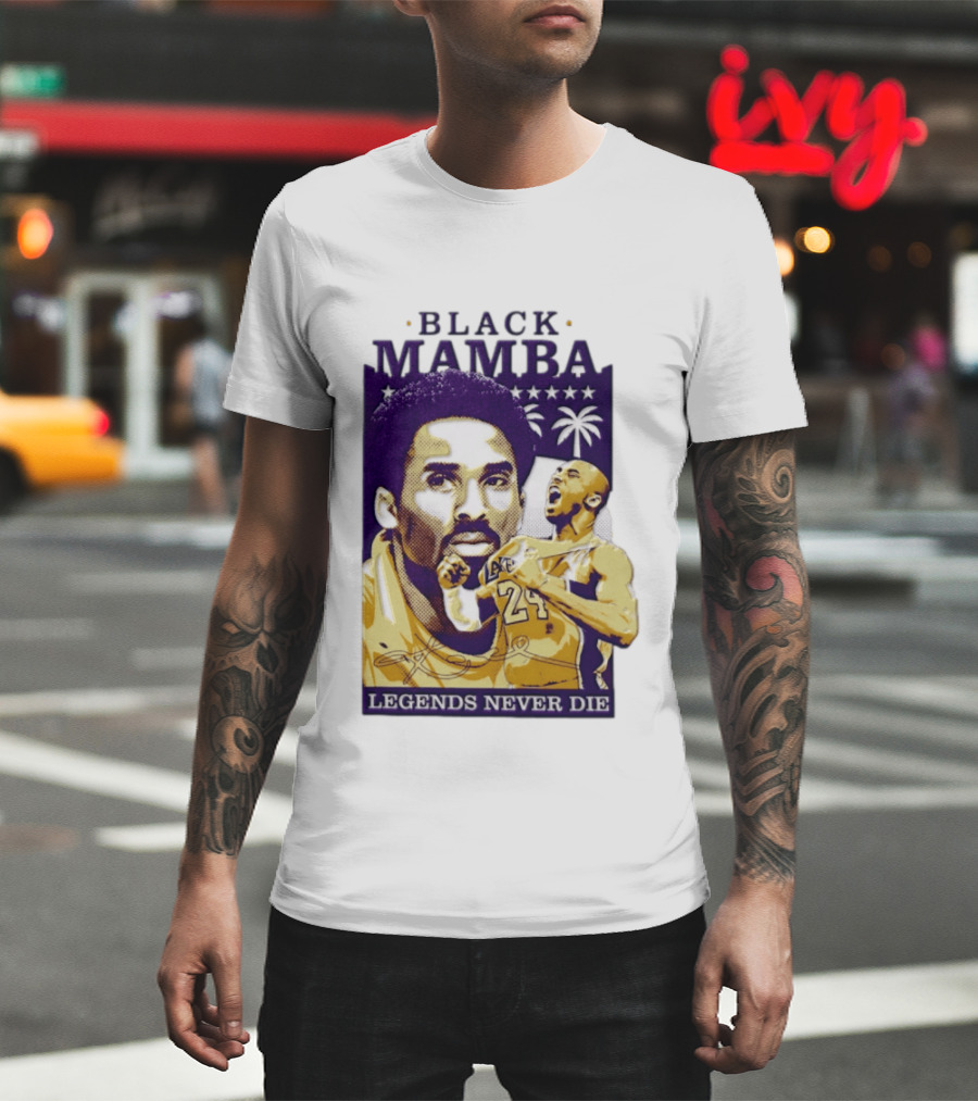 Kobe Bryant Black Mamba Legends Never Die Los Angeles Lakers 24 NBA Basketball T-Shirt