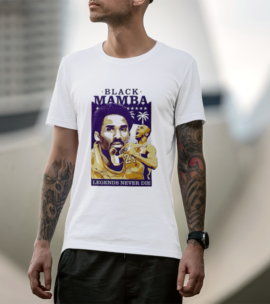 Kobe Bryant Black Mamba Legends Never Die Los Angeles Lakers 24 NBA Basketball T-Shirt