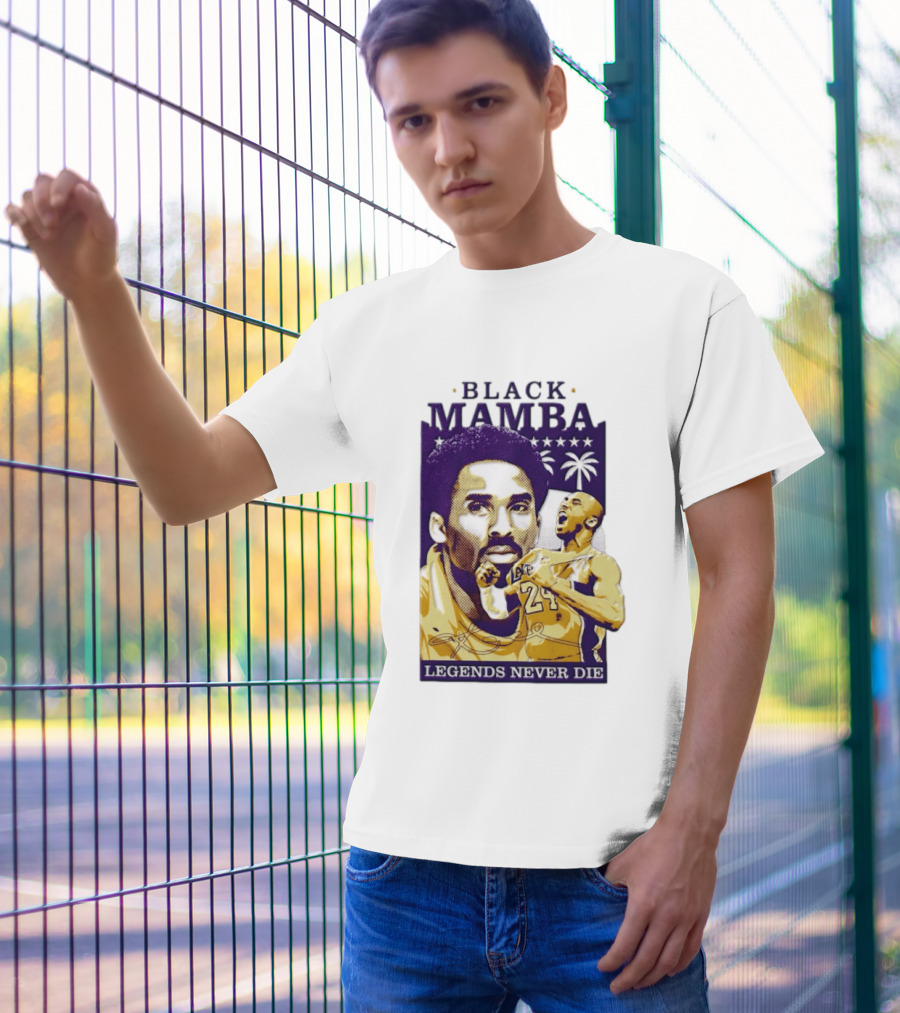 Kobe Bryant Black Mamba Legends Never Die Los Angeles Lakers 24 NBA Basketball T-Shirt