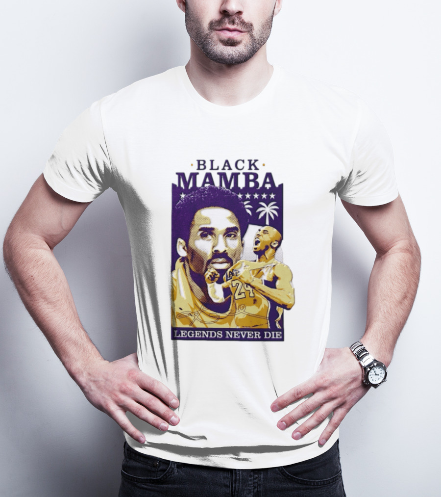 Kobe Bryant Black Mamba Legends Never Die Los Angeles Lakers 24 NBA Basketball T-Shirt