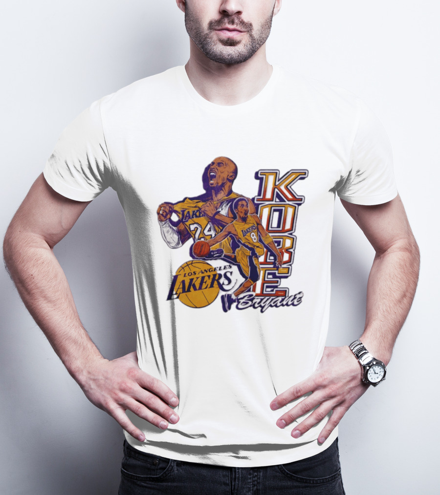 Kobe Bryant Los Angeles Lakers Basketball Scream Dynamic 24 And 8 Lakers T-Shirt
