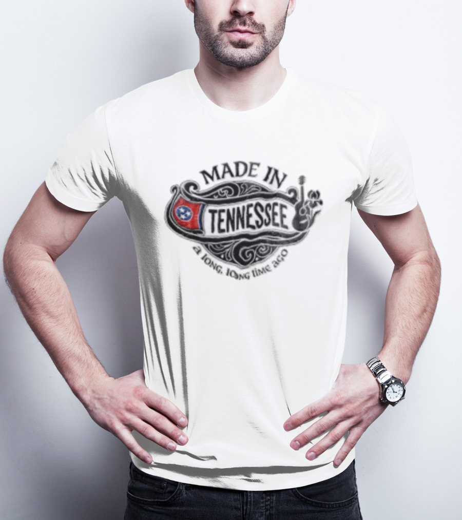 Made In Tennessee A Long Long Time Ago State Flag Guitar T-Shirt