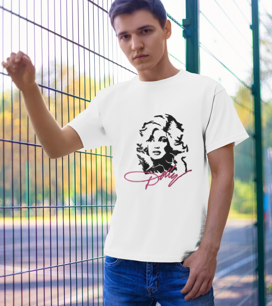 Dolly Parton Iconic Pink Signature T-Shirt