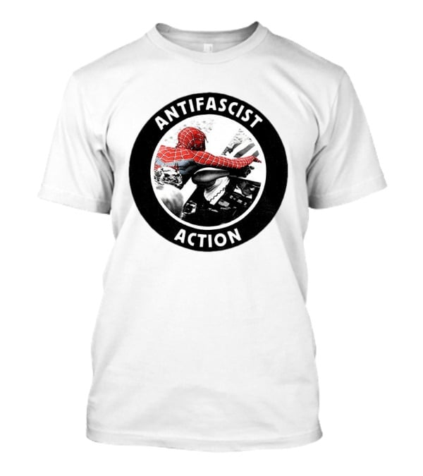 Spider Punk Hobie Brown Spider Man Antifascist Action Good Night White Pride Anti Fascist T-Shirt