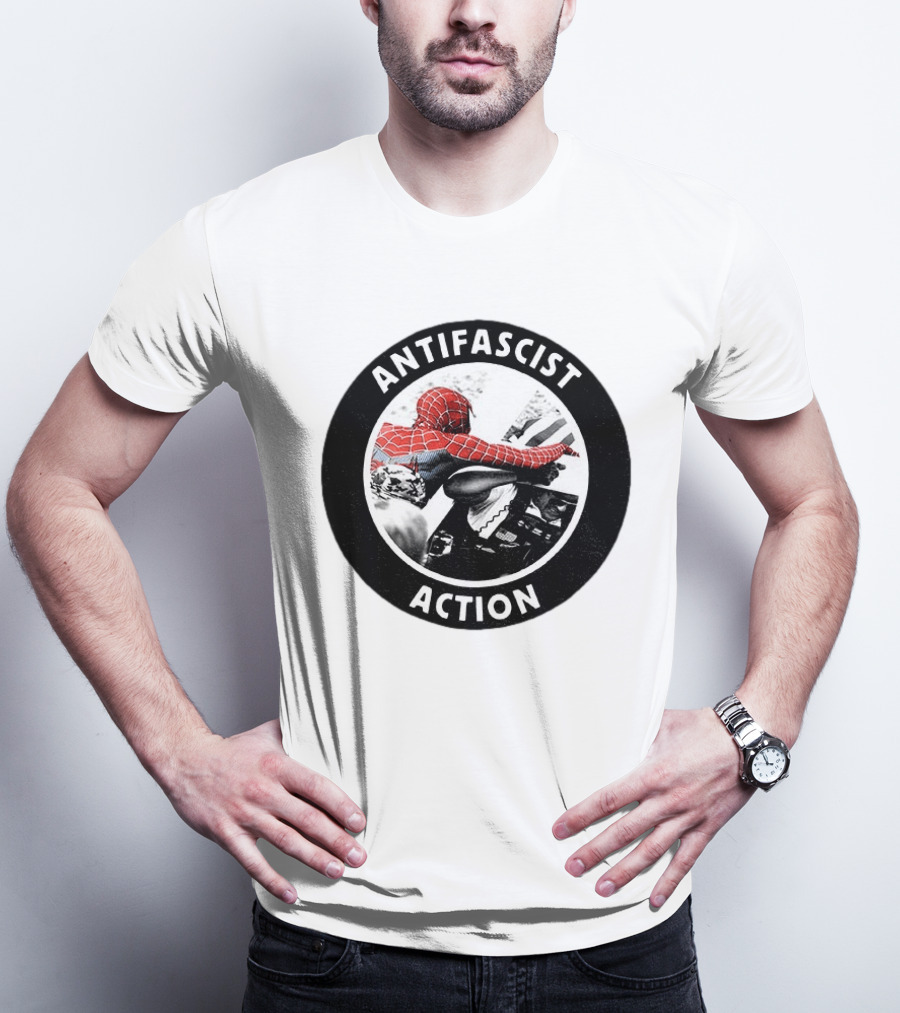 Spider Punk Hobie Brown Spider Man Antifascist Action Good Night White Pride Anti Fascist T-Shirt