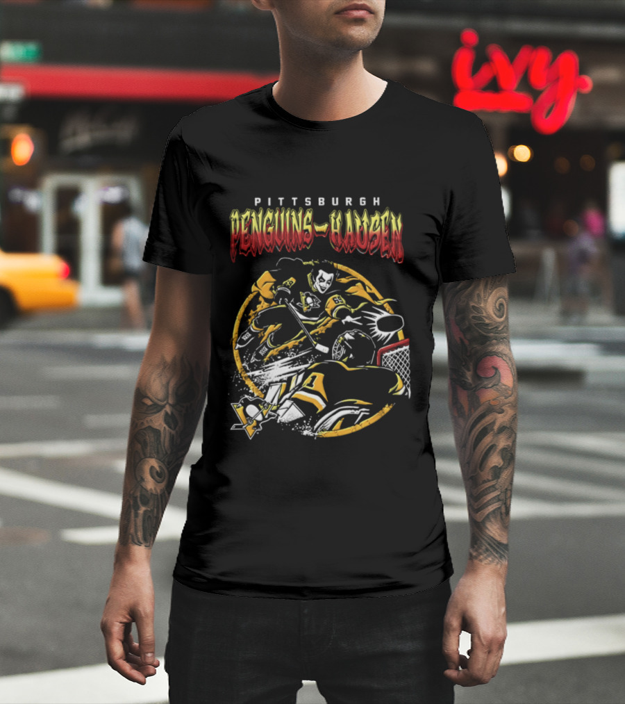 Pittsburgh Penguins Danhausen WWE Friday Night Hockey Crossover 2026 T-Shirt