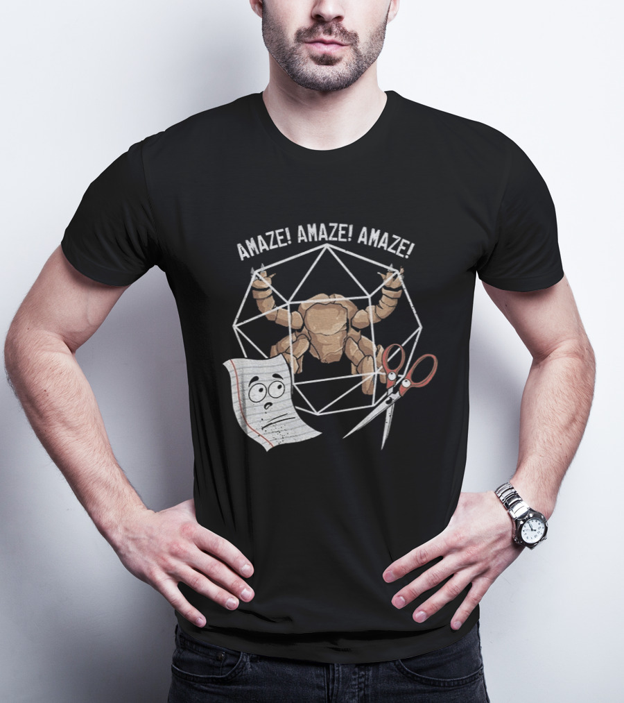 Rocky Paper Scissors Amaze Amaze Amaze Polyhedron Challenge T-Shirt