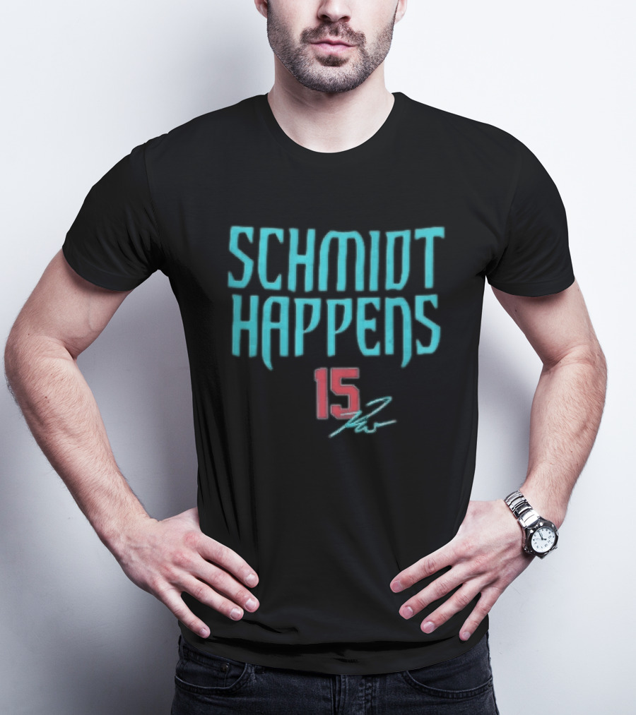 Schmidt Happens 15 Teal Red Signature T-Shirt