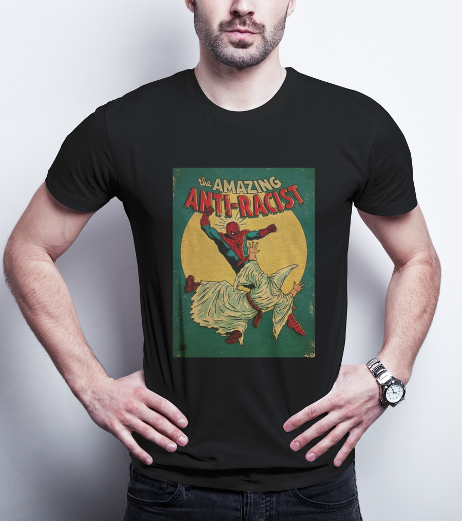 The Amazing Anti Racist Spider Man Striking T-Shirt