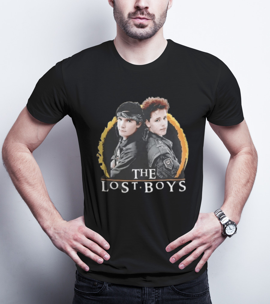 The Lost Boys Frog Brothers Standing Back Orange Ring T-Shirt