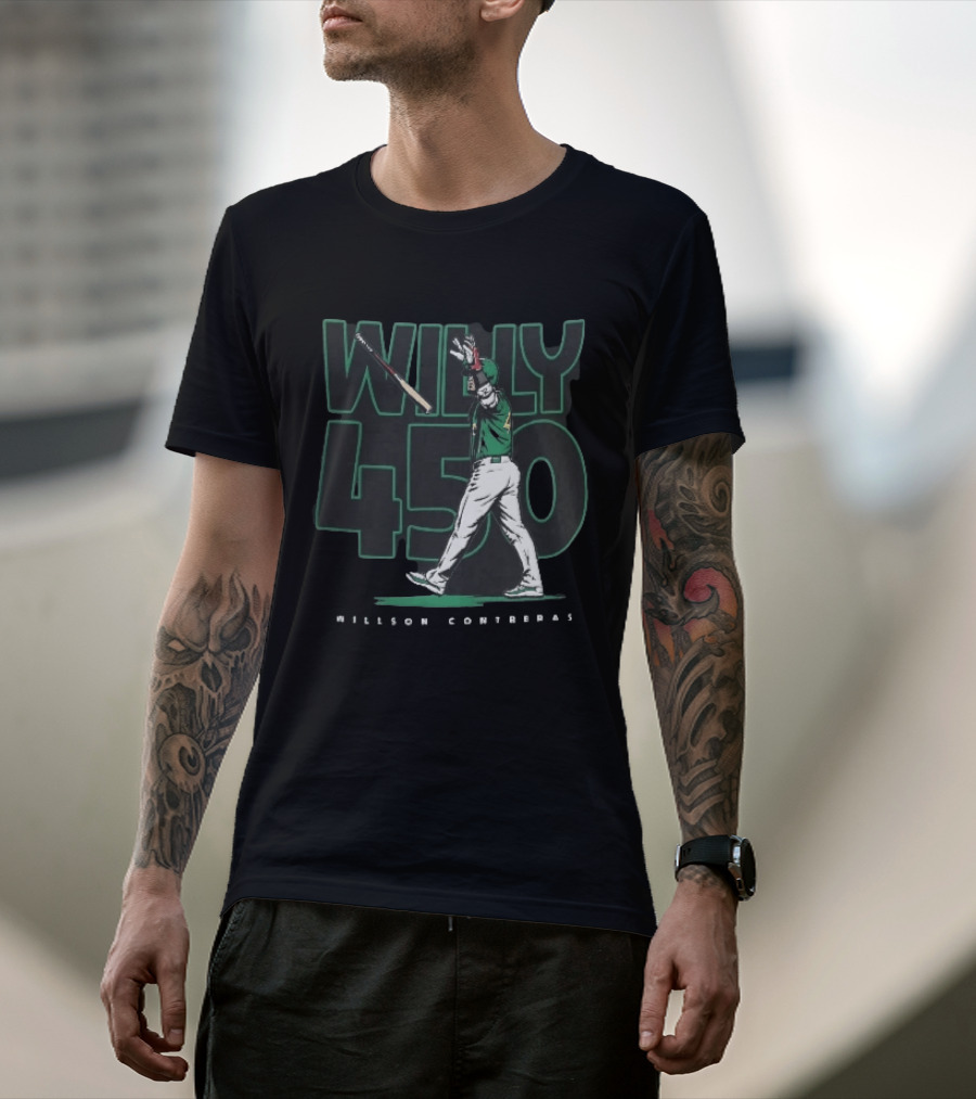 Willy 450 Willson Contreras Baseball Bat Flip Celebration T-Shirt
