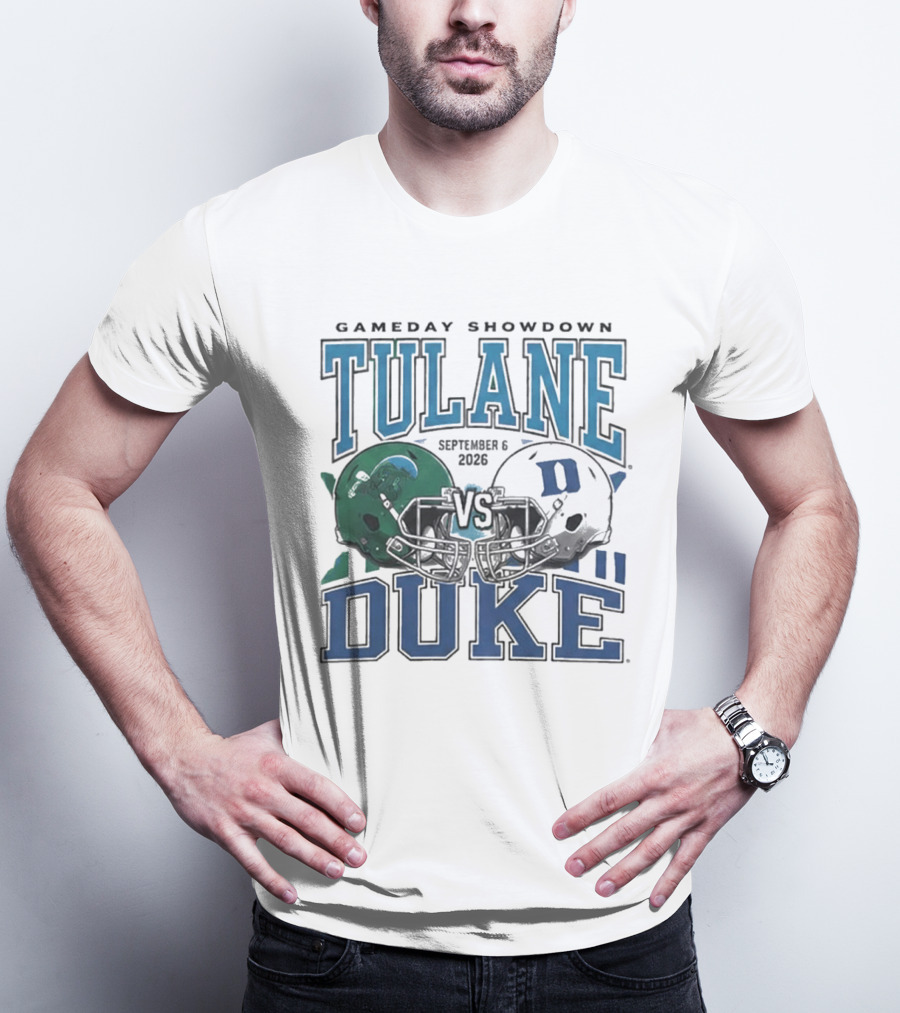 Gameday Showdown Duke Blue Devils Vs Tulane Green Wave September 6 2026 T-Shirt