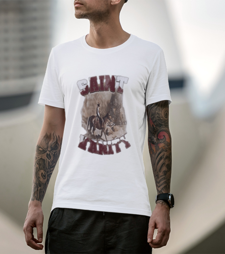 Saint Vanity Cowboy Horse Western T-Shirt