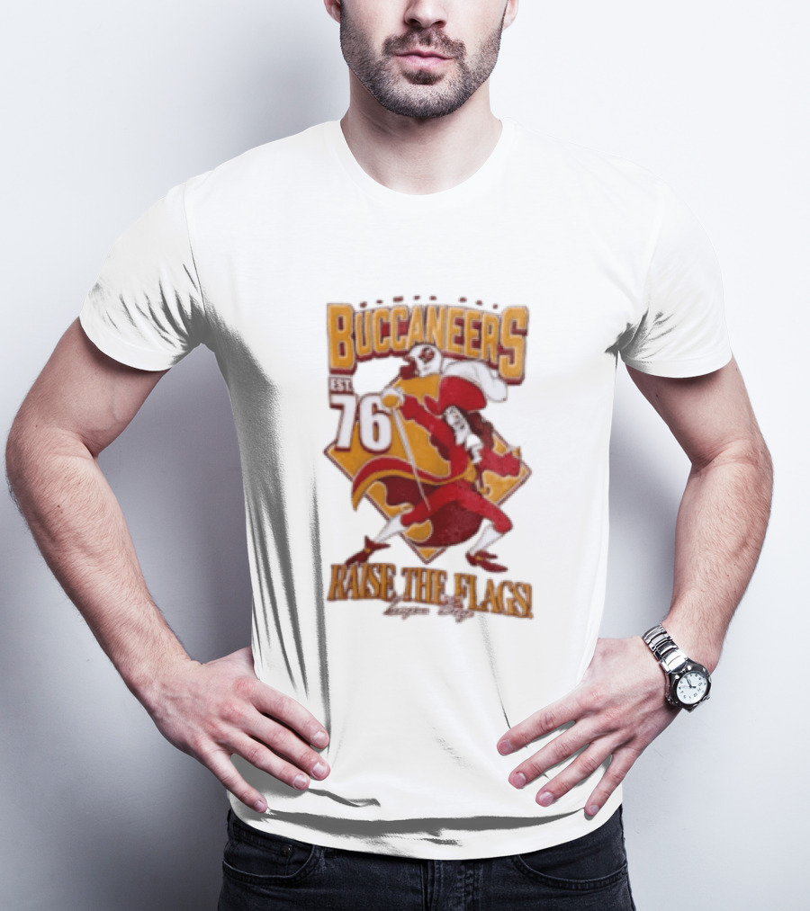 Buccaneers EST 76 Captain Hook Raise The Flags T-Shirt