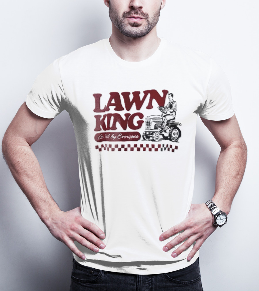 Lawn King Man Riding Mower Tractor As Voted By Everyone T-Shirt