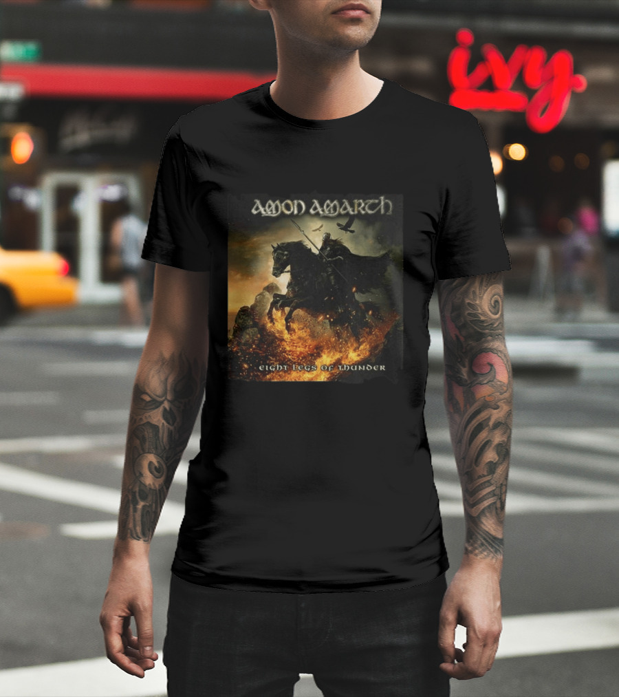Amon Amarth Eight Legs Of Thunder New Single Viking Warrior Album Cover T-Shirt