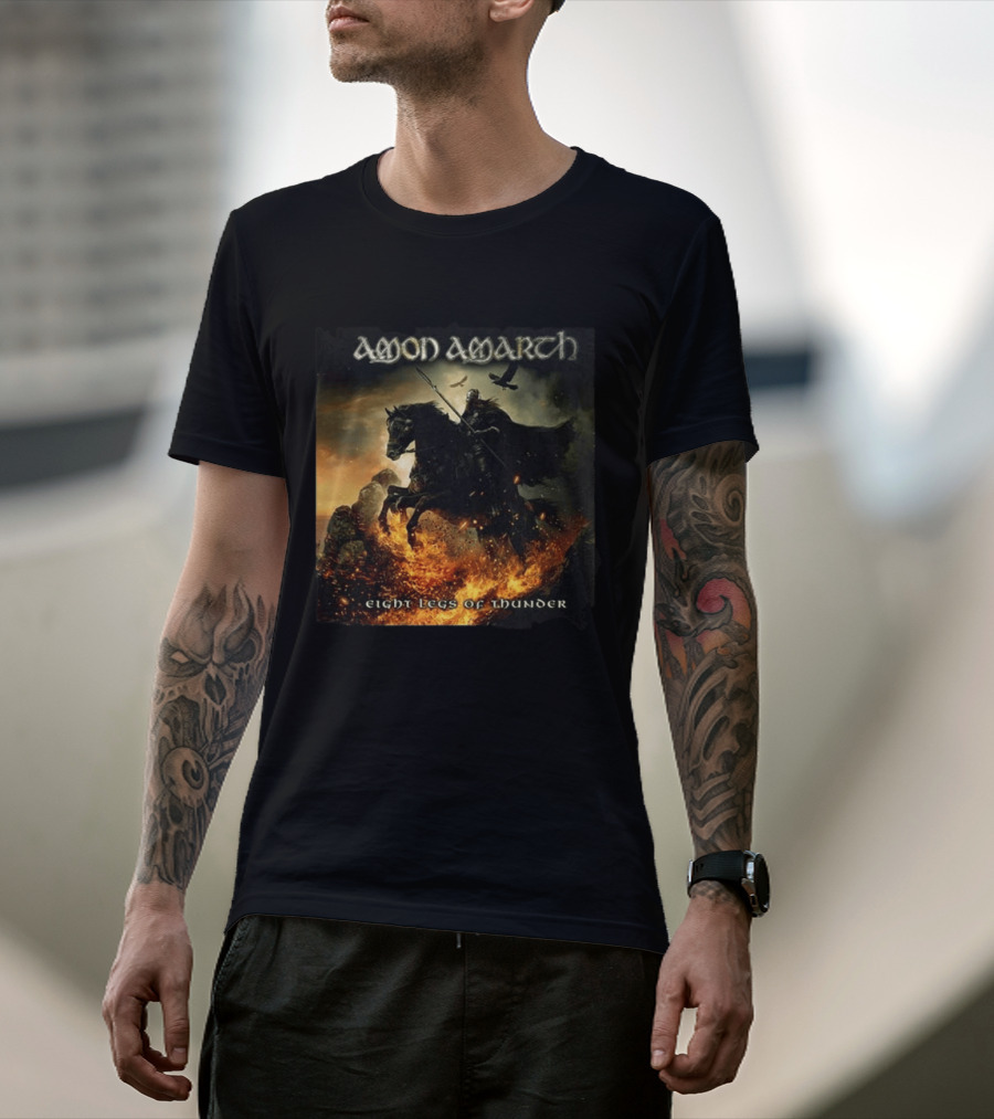 Amon Amarth Eight Legs Of Thunder New Single Viking Warrior Album Cover T-Shirt