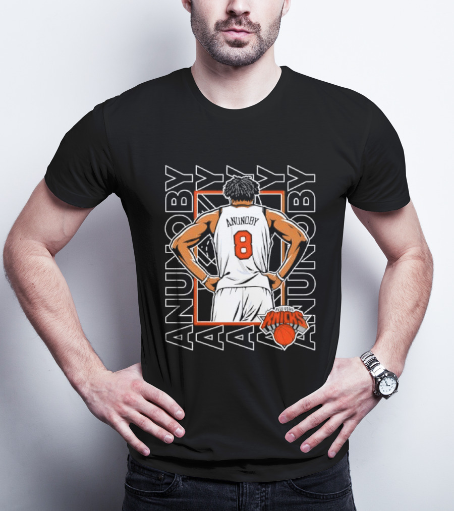 Anunoby New York Number 8 Basketball Player Knicks T-Shirt