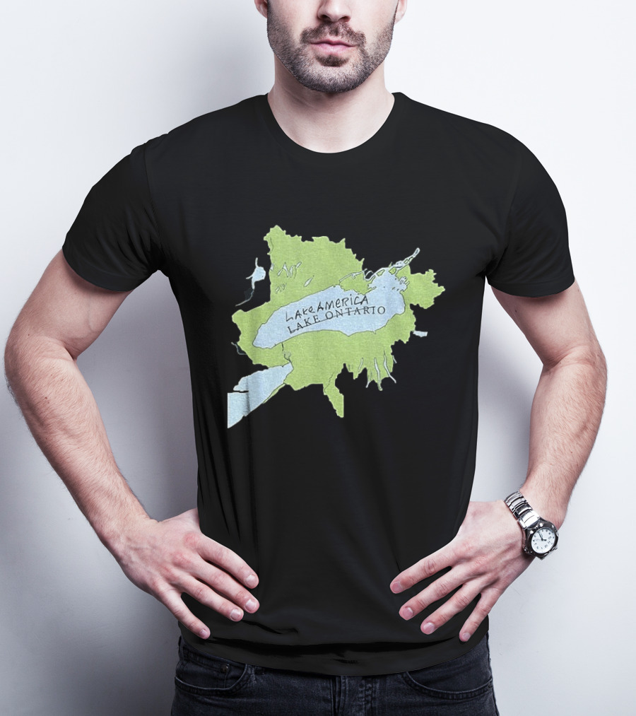 Lake America Lake Ontario Geography Humor Map T-Shirt