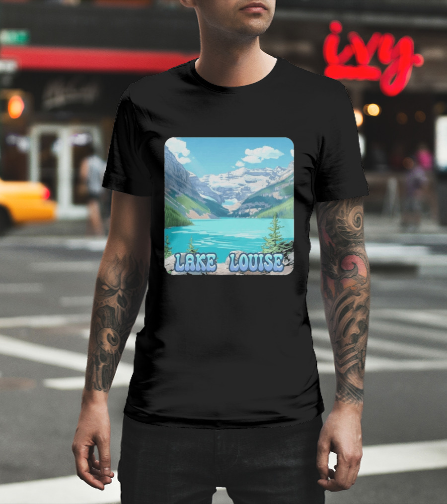 Lake Louise Canada Scenic Mountain Lake View T-Shirt