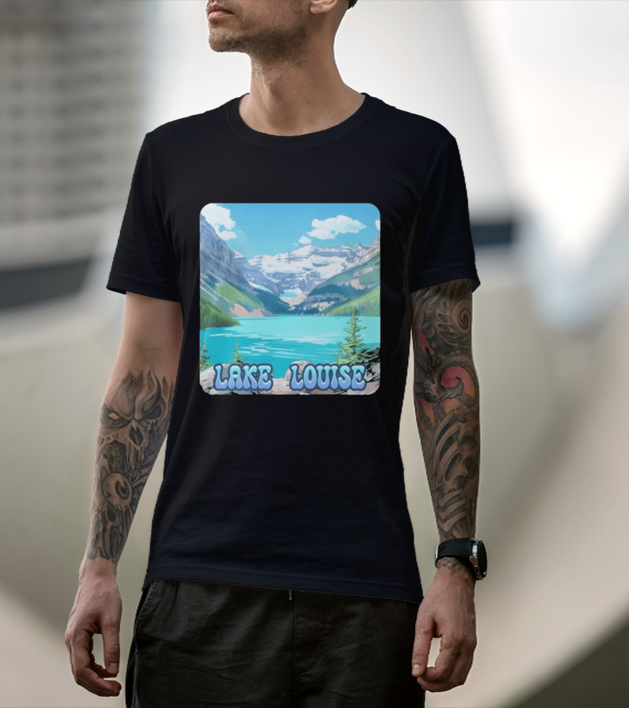Lake Louise Canada Scenic Mountain Lake View T-Shirt