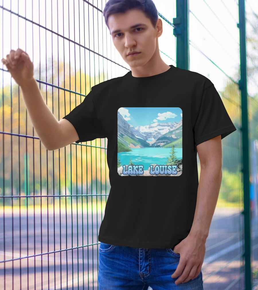 Lake Louise Canada Scenic Mountain Lake View T-Shirt