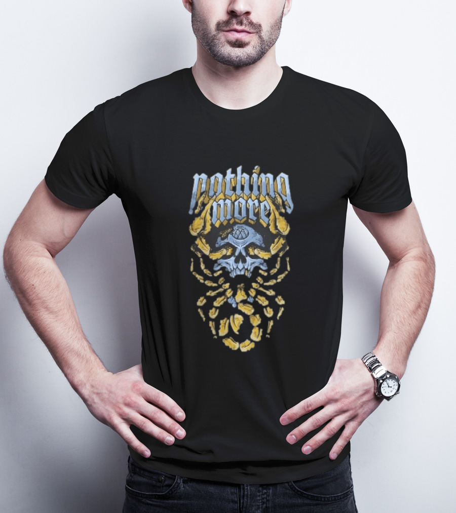 Nothing More Blue Skull Yellow Scorpion Claws Tail T-Shirt