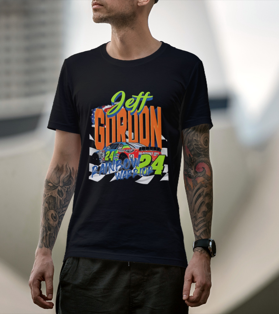 Jeff Gordon 24 Rainbow Warrior DuPont Chevrolet NASCAR Racing T-Shirt