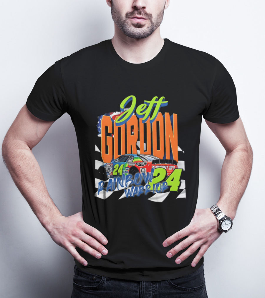 Jeff Gordon 24 Rainbow Warrior DuPont Chevrolet NASCAR Racing T-Shirt