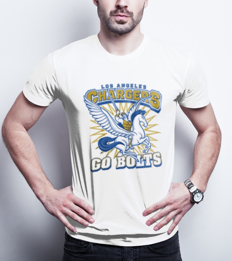 Los Angeles Chargers Pegasus Hercules Go Bolts T-Shirt