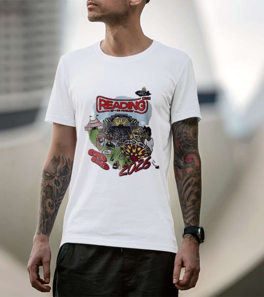 Reading 27 30 August 2026 Bycp Cartoon Crowd Concert Stage Ride Tent T-Shirt