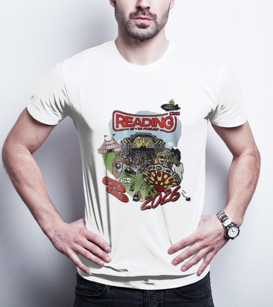 Reading 27 30 August 2026 Bycp Cartoon Crowd Concert Stage Ride Tent T-Shirt