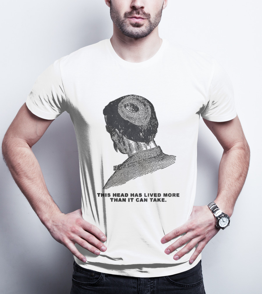 This Head Has Lived More Than It Can Take Vintage Woodcut T-Shirt