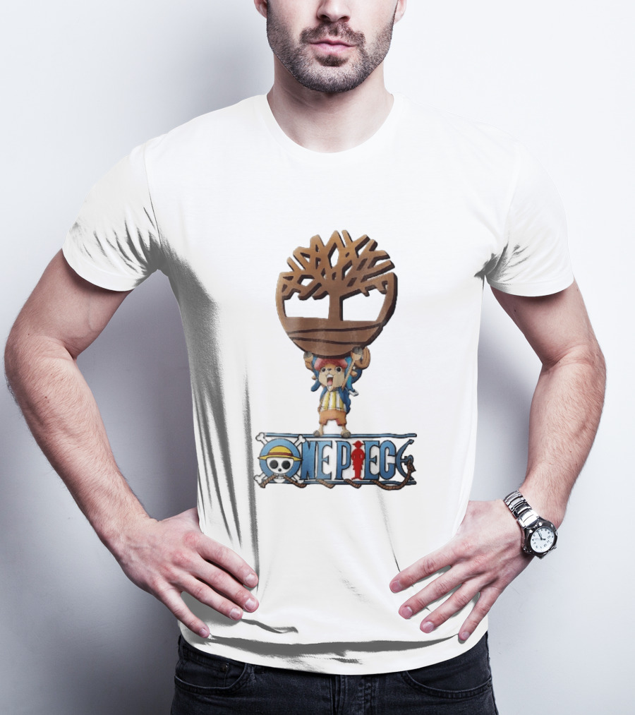 Timberland One Piece Reindeer Chopper Holding Wooden Tree T-Shirt