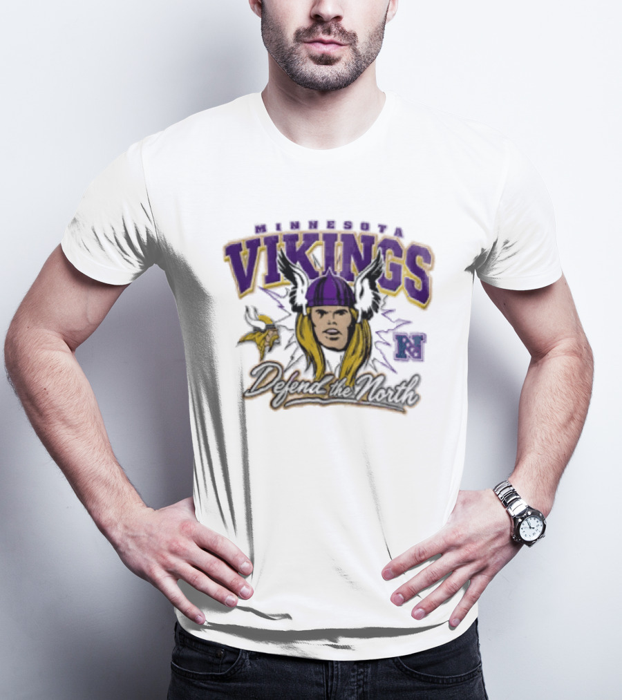 Minnesota Vikings Thor Defend The North Fan Gear T-Shirt