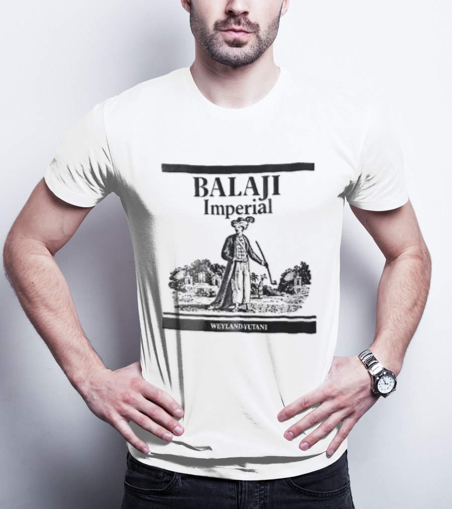Balaji Imperial Nobleman Engraving With Pipe And Garden T-Shirt