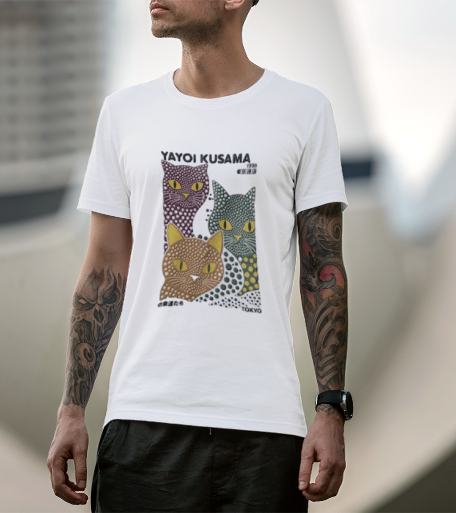 Yayoi Kusama Polka Dot Cats Tokyo T-Shirt