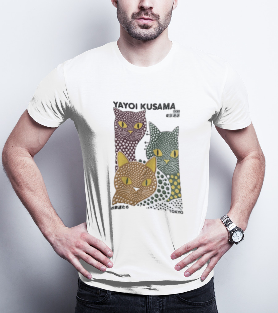 Yayoi Kusama Polka Dot Cats Tokyo T-Shirt