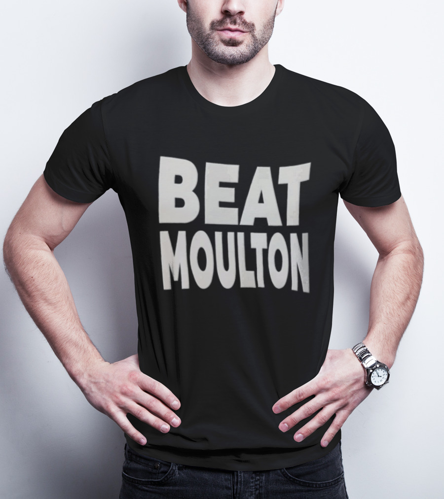 Beat Moulton White Block Lettering T-Shirt