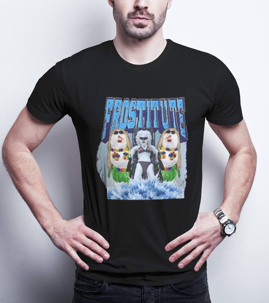 Frostitute Snowmen Bikini Wigs Sunglasses Ice Splash T-Shirt