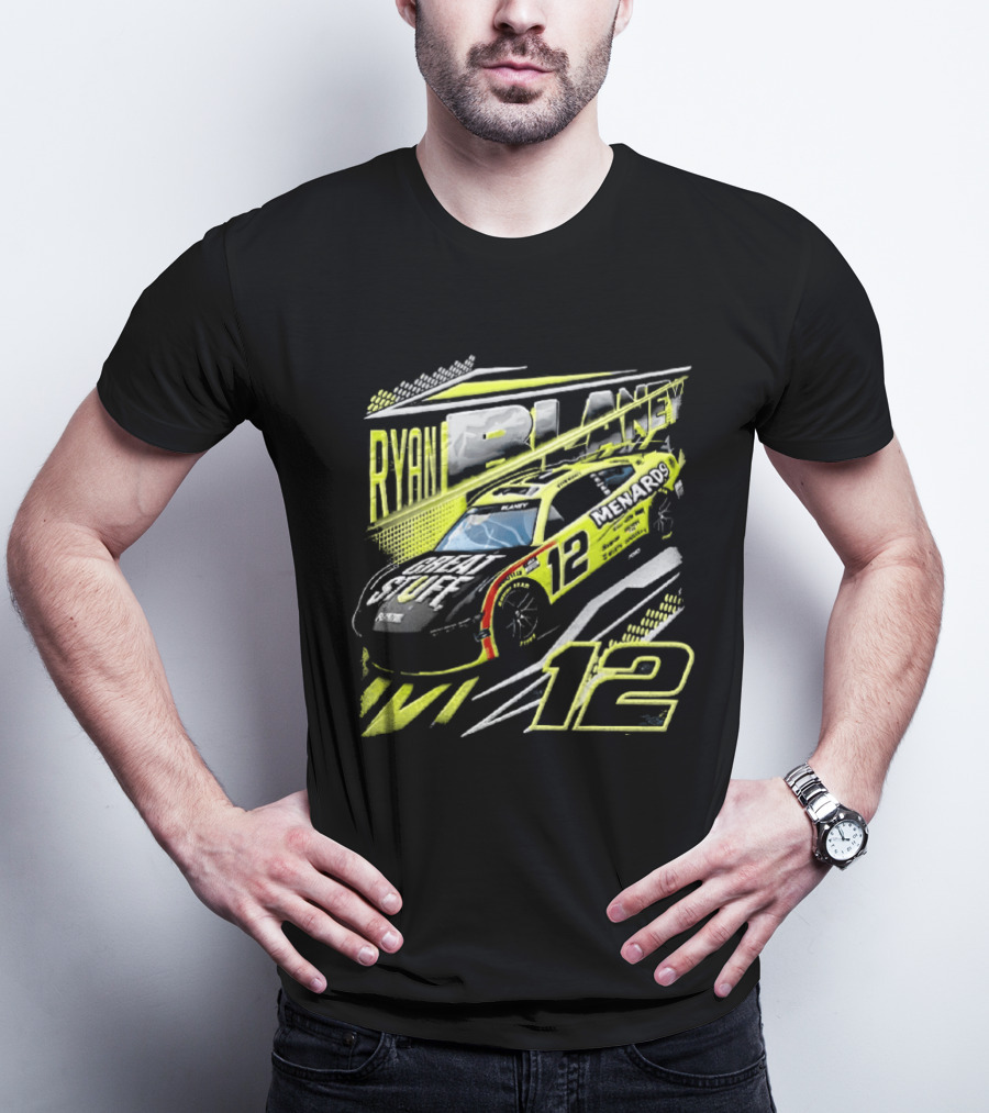 Ryan Blaney Number 12 Menards Great Stuff NASCAR Team Penske T-Shirt