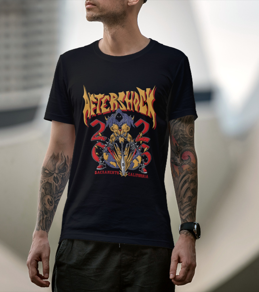 Aftershock 2023 Sacramento California Creature Spear World T-Shirt
