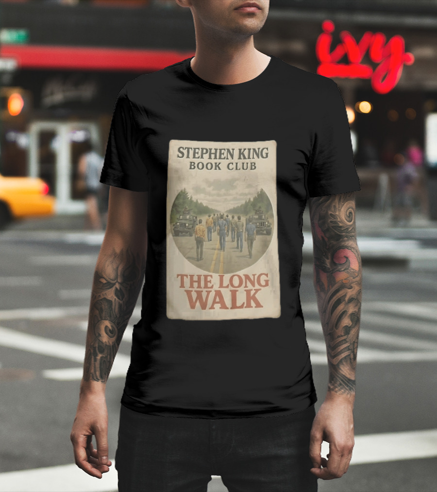 Stephen King Book Club The Long Walk Highway Military Jeeps T-Shirt
