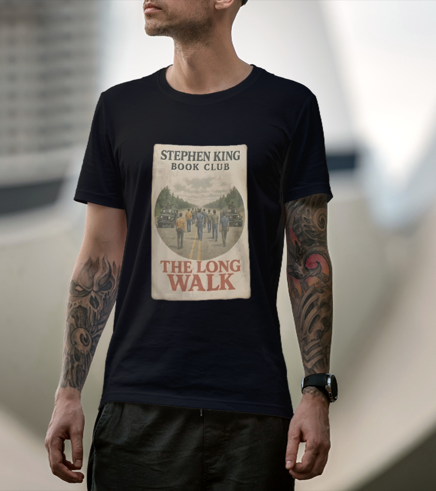 Stephen King Book Club The Long Walk Highway Military Jeeps T-Shirt