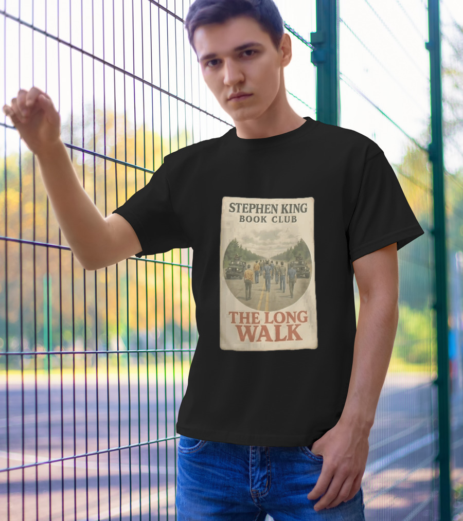 Stephen King Book Club The Long Walk Highway Military Jeeps T-Shirt