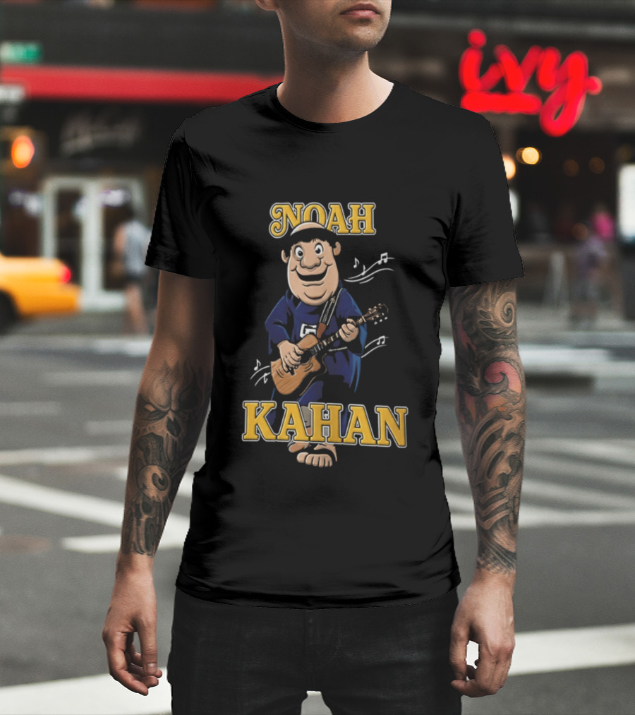 Noah Kahan Cartoon Character Playing Guitar Padres Petco Park 2026 T-Shirt