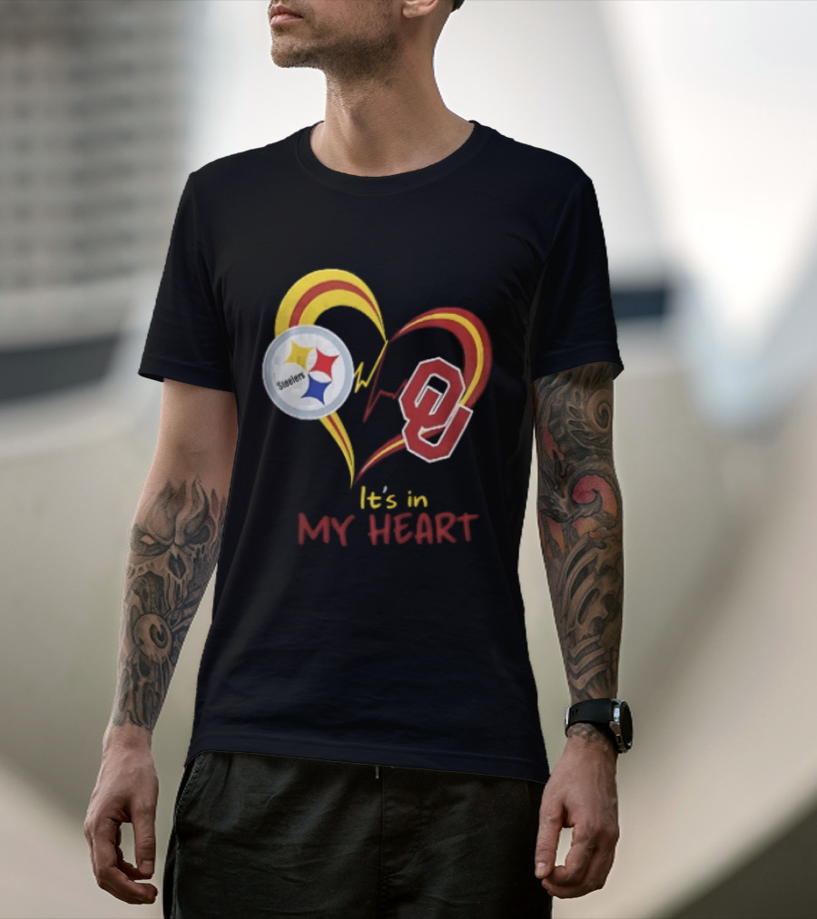 Pittsburgh Steelers Oklahoma Sooners It's In My Heart T-Shirt