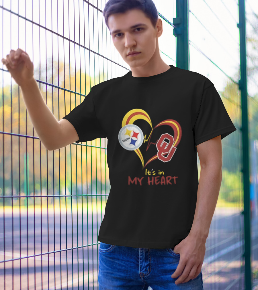 Pittsburgh Steelers Oklahoma Sooners It's In My Heart T-Shirt
