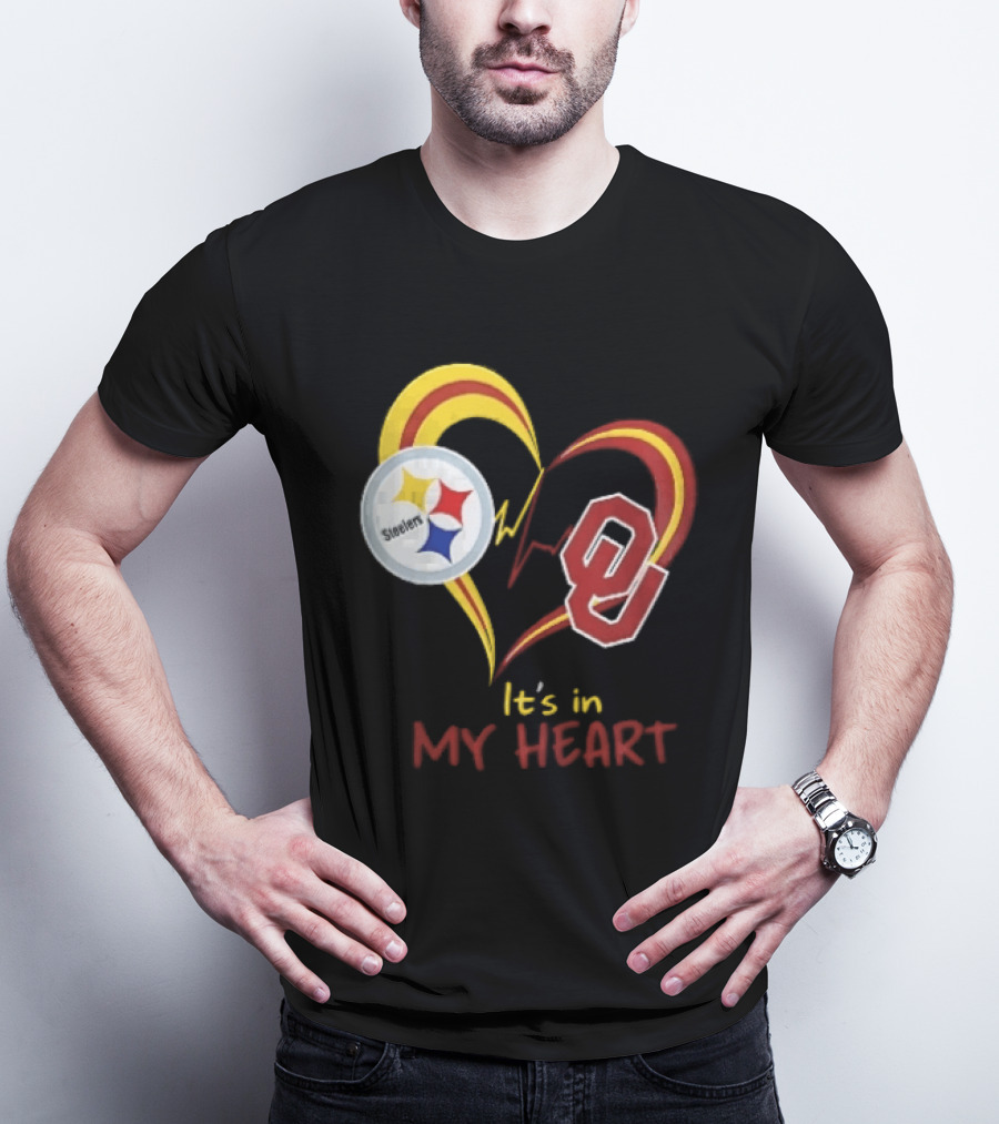 Pittsburgh Steelers Oklahoma Sooners It's In My Heart T-Shirt